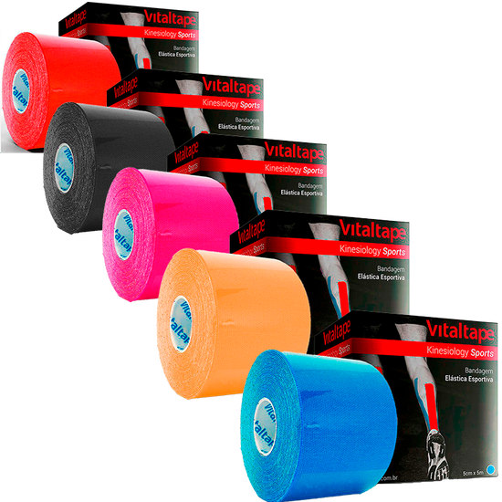 Bandagem Elástica Vital Tape Kinesiology Sports - FISIOVITAL