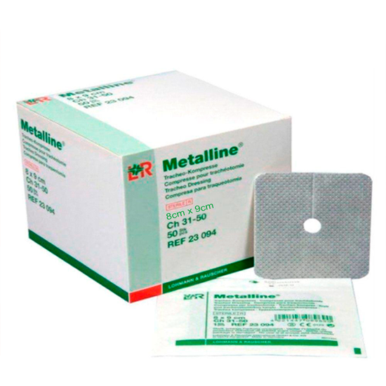 Curativo Metalline Traqueostomias 8cm x 9cm Aluminizado