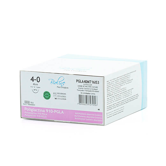 Fio Cirúrgico Poliglactina 910 Incolor AG 1/2 CIL 1,6cm - BIOLINE FIOS