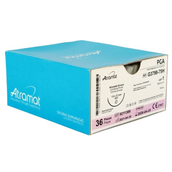 Fio de Sutura Ácido Poliglicólico 1 Violeta - ATRAMAT DO BRASIL