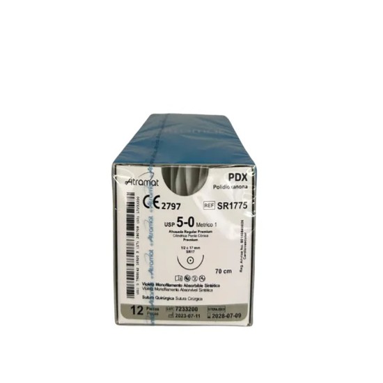 Fio de Sutura Polidioxanona Violeta 70-17mm Premium - ATRAMAT DO BRASIL