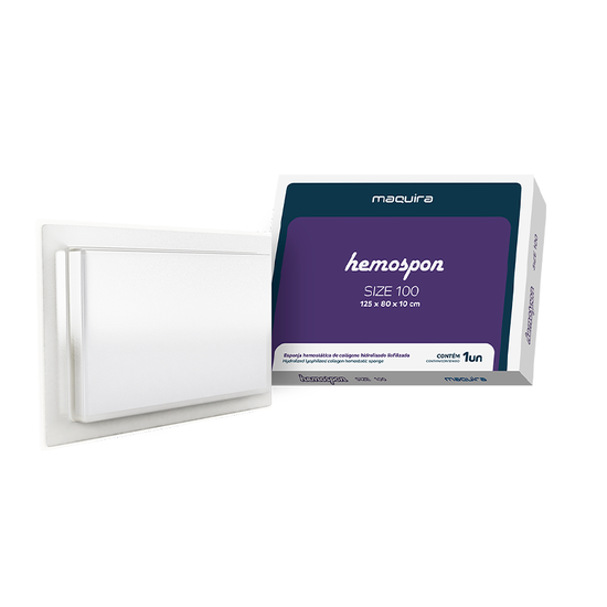 Esponja Hemostática Hemospon com Size 125x80x10 Maquira